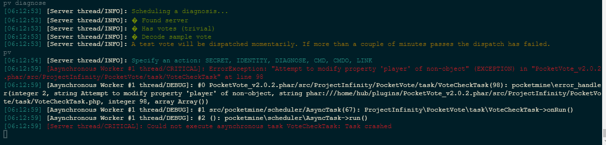 Votecheck Task error line 98 · Issue #13 · ProjectInfinity/PocketVote · GitHub