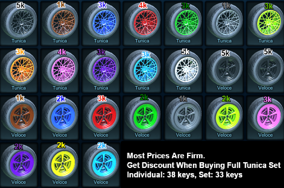 [PC] [H] Painted Wheel Shop [W] Keys : r/RocketLeagueExchange