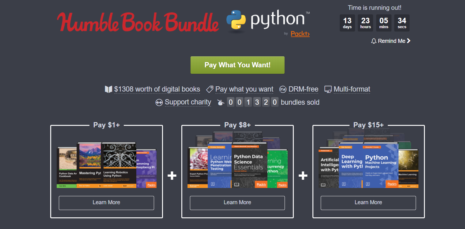 [Conjunta Humble Bundle Books] Python by Packt - Forocoches