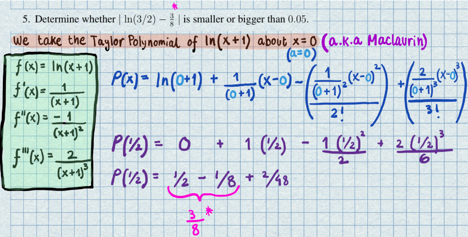 Taylor Polynomial & Error estimation : r/MathHelp