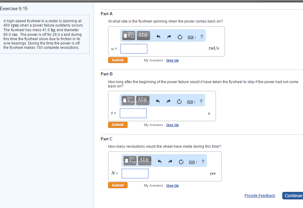 Solved A high-speed flywheel in a motor is spinning at 450 | Chegg.com