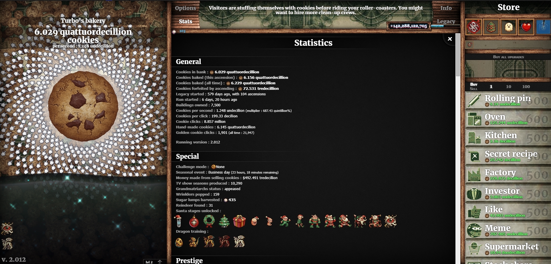 Got my first FTHOF Combo : r/CookieClicker