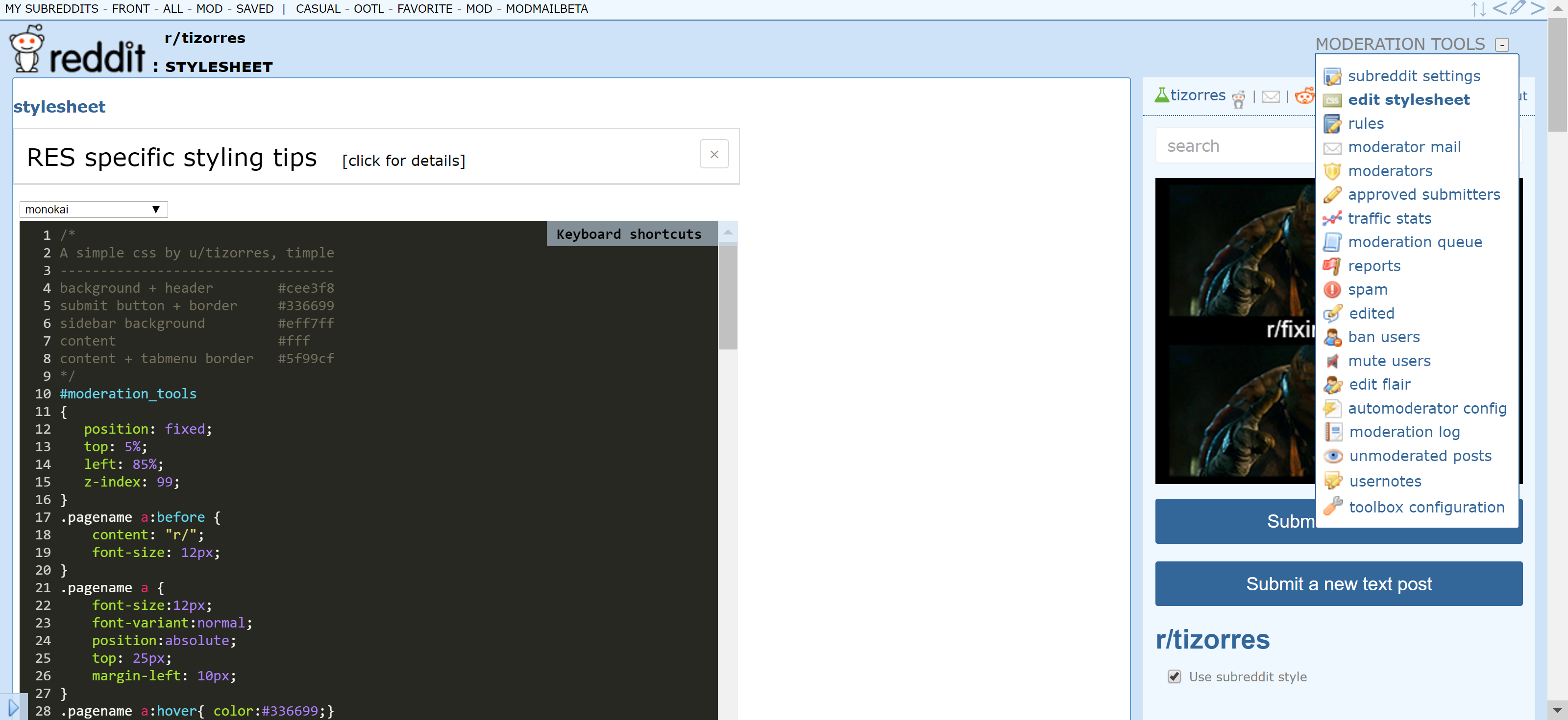 turning 'Moderation Tools' into an absolute positioned drop-down : r/csshelp