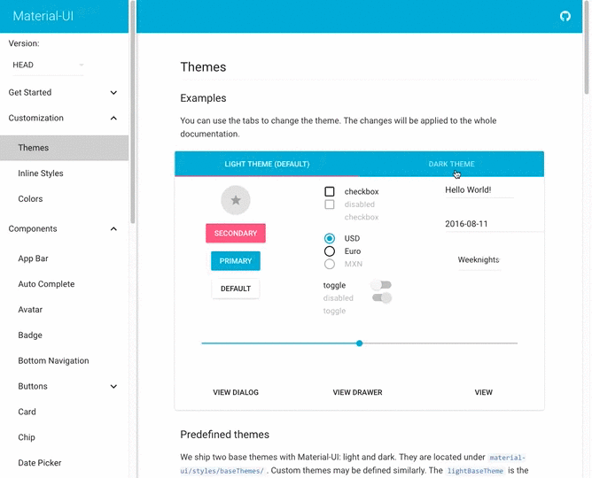 Theme changing to slow · Issue #4975 · mui/material-ui · GitHub