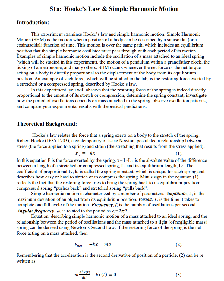 Solved Need help answering 3 and 4 for the pre-lab. I | Chegg.com
