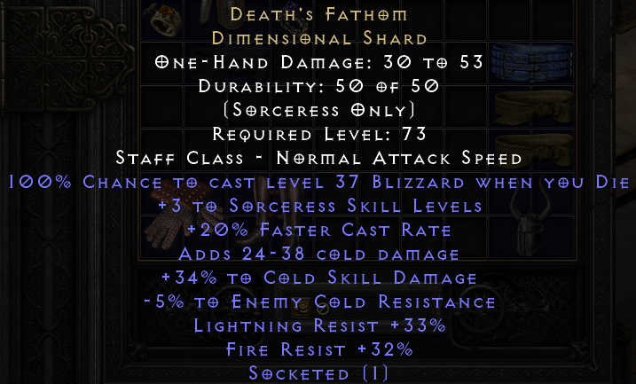 O Deaths Fathom 34% - Topic - d2jsp