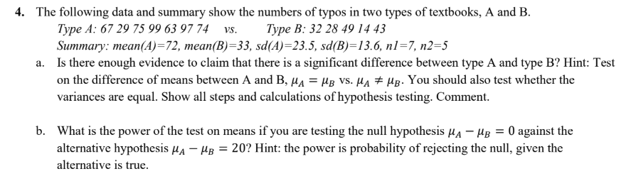 Solved The following data and summary show the numbers of | Chegg.com