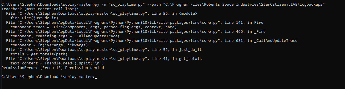 How many hours have I played? (Python script included) : r/starcitizen