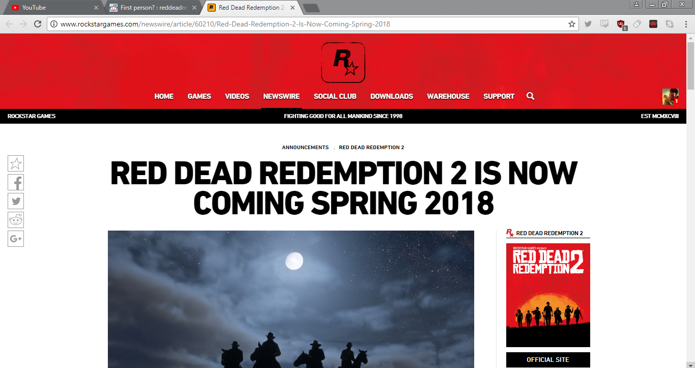 Banner on the Rockstar changed to the same as before the announcement ...