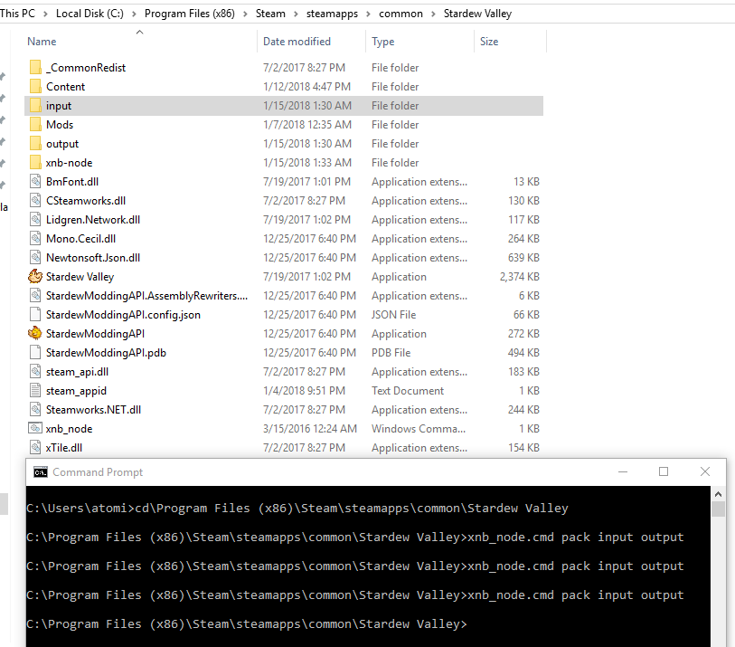 Modding Help - Not able to pack .xnb | Chucklefish Forums