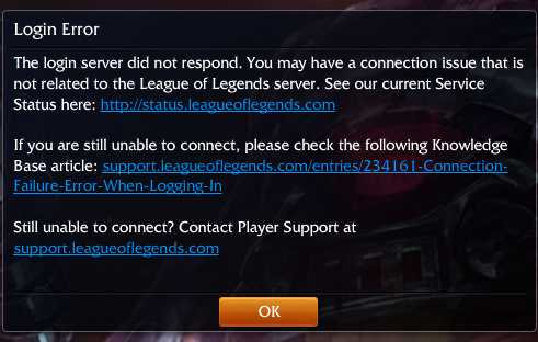 I'm having a login in error. I've tried everything I can, does anyone ...