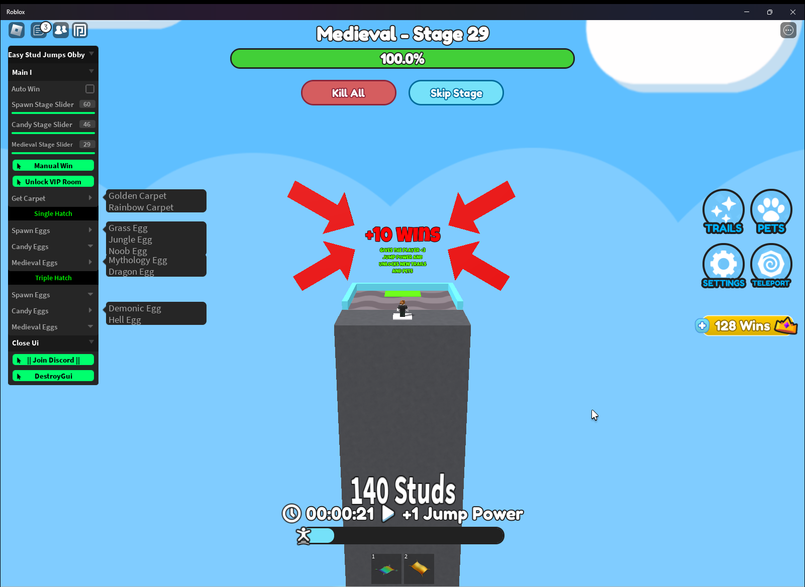 🏆 Easy Stud Jumps Obby🏆 | VIP Room n Auto Win and more — Roblox Scripts ...