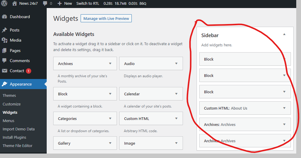 Can t Find Where To Get Rid Of Columns On The Right Of Pages WordPress
