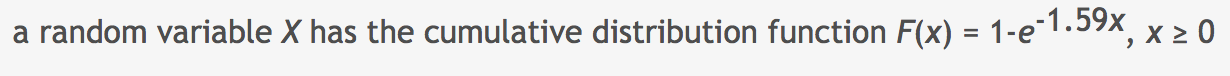 Solved a random variable X has the cumulative distribution | Chegg.com