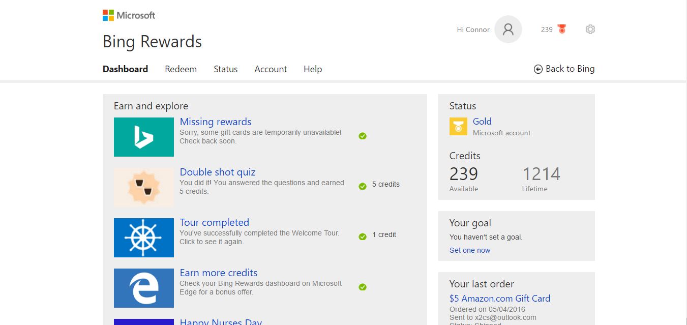 Bing Rewards temporarily removed a bunch of rewards : r/beermoney