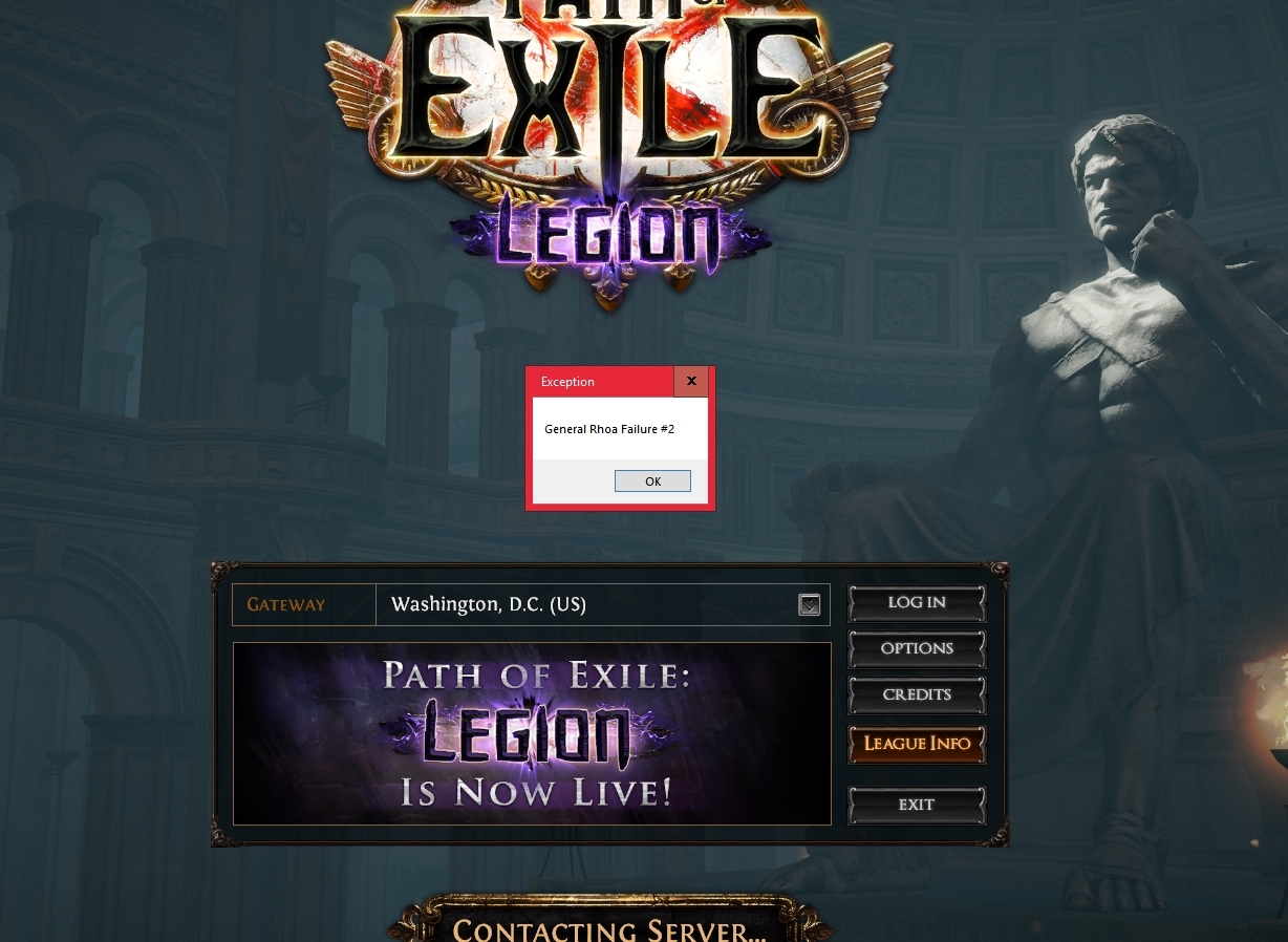 Technical Support - Exception: General Rhoa Failure #2 - Forum - Path of Exile