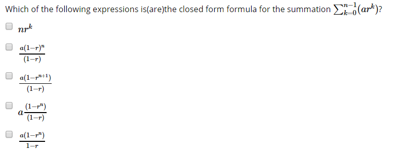 Solved Which of the following expressions is(are)the closed | Chegg.com