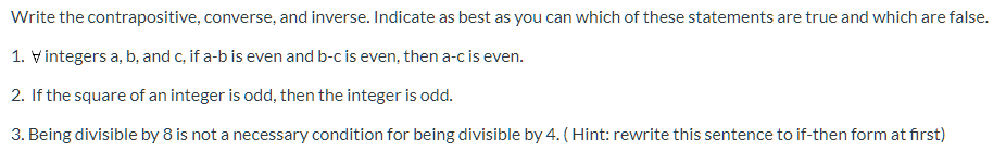 Solved Write the contrapositive, converse, and inverse. | Chegg.com