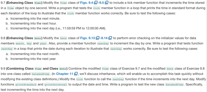 9.7 (Enhancing Class Time) Modify the Time class of | Chegg.com