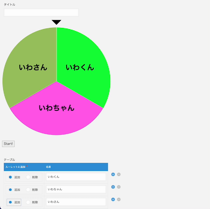 GitHub - s-iwakawa/roulette
