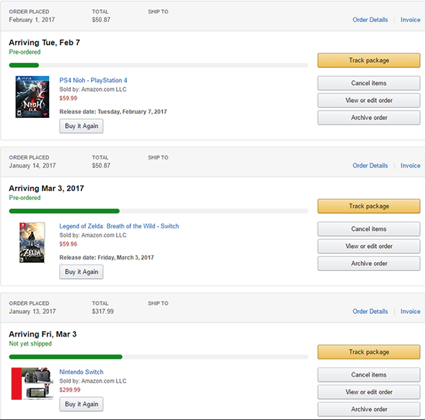 What does your pre order list look like for the upcoming months? | NeoGAF