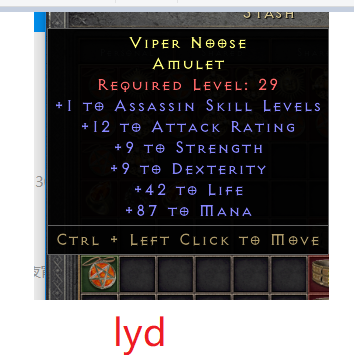 Xh23 Lld Sin Amulet 1skill 9str 9dex 42life 87mana - Topic - d2jsp