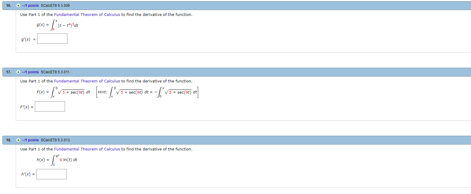 Solved 16.+ -1 points SCalcET8 5.3.009 Use Part 1 of the | Chegg.com Solved 16.+ -1 points SCalcET8 5.3.009 Use Part 1 of the | Chegg.com
