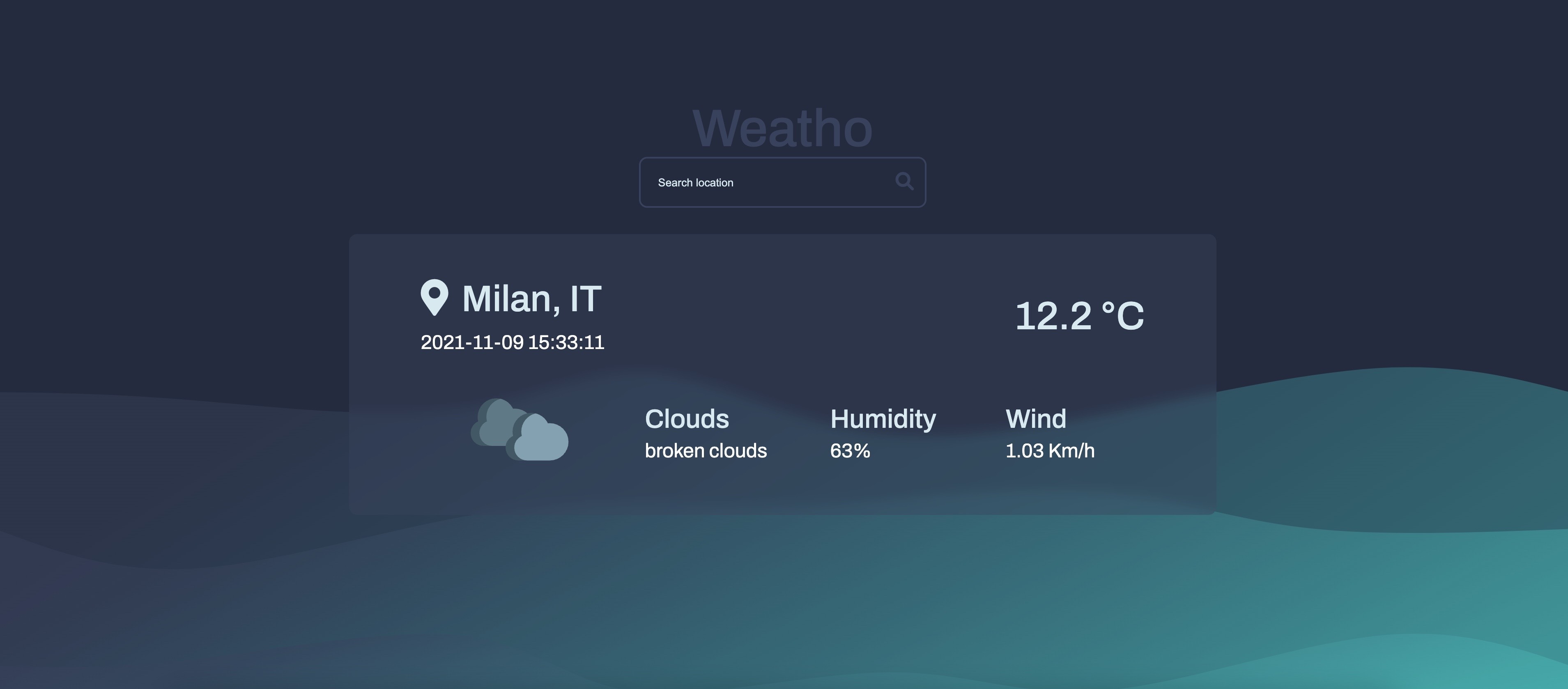 GitHub - carminesh/Weatho: Weatho is a web app that uses CurrentWeather API and TimeZone API, to ...