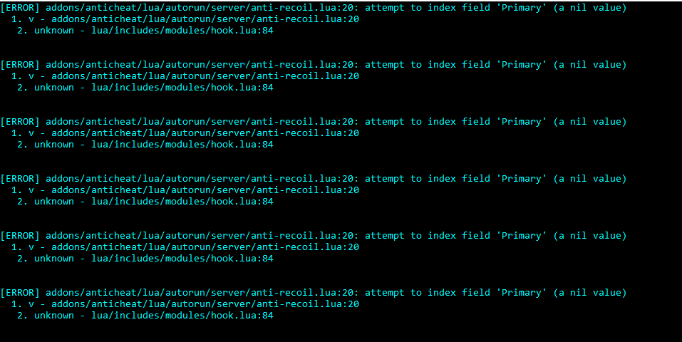 error recoil · Issue #3 · C0nw0nk/Garrys-Mod-Anti-Cheat · GitHub