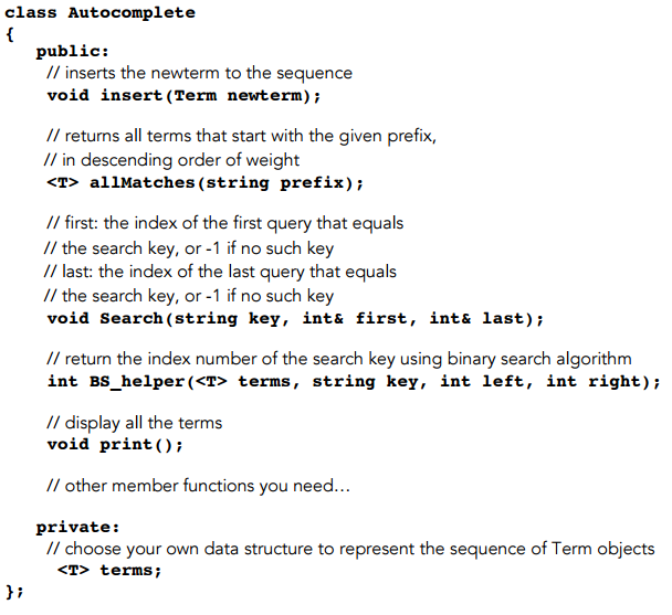Solved I need help defining two different classes in C++. | Chegg.com