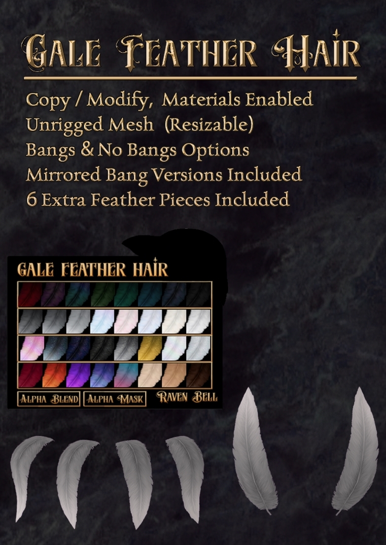 Gale Feather Hair | Apologies for the lack of notice, some o… | Flickr