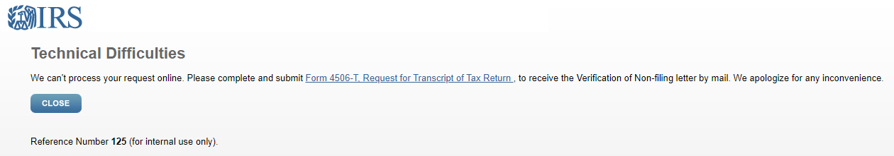 Cannot for the life of me get proof of non-filing, what do : r/IRS