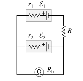 Solved The circuit diagram below shows two emf sources and a | Chegg.com