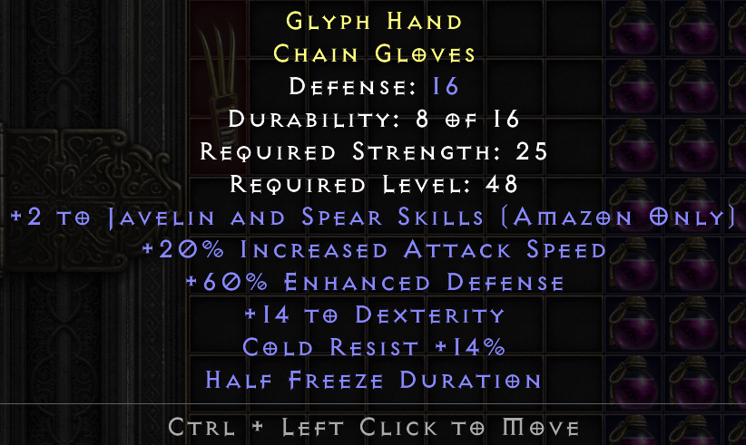 Iso +2/20 Java Gloves - Topic - d2jsp