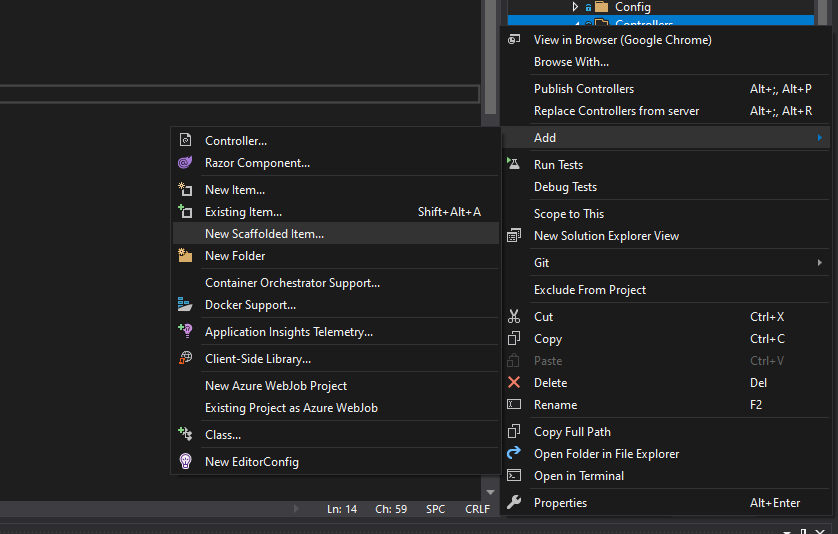 c# - No Controllers menu item on the Asp.net core 5.0 Web API project - Stack Overflow