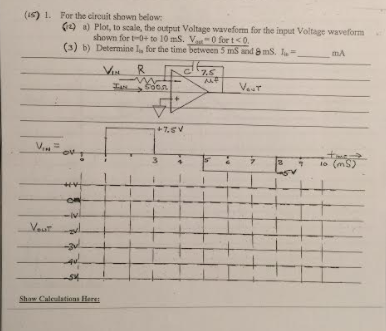Solved For the circuit shown below. a) Plot, lo scale, the | Chegg.com