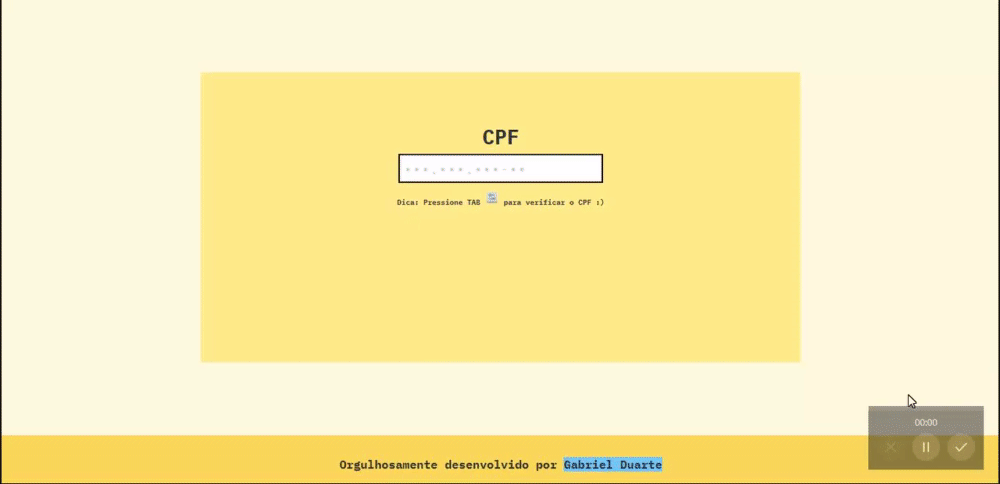 GitHub - phedrakeson/validador-cpf: 👩 Web App que valida um CPF através de um formulário.