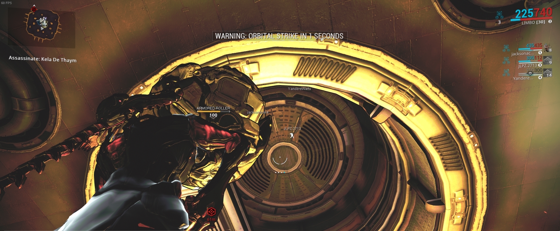 Got stuck in the Rathuum elevator for the sortie, used unstuck and ...