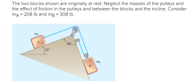 Solved a)Determine the acceleration of each block. The | Chegg.com