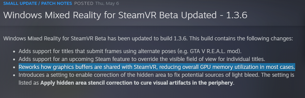 Feature request: Native STEAMVR mode without WMR : r/HPReverb