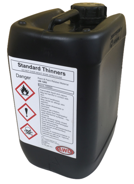 5 Litres Standard Thinners Spray Gun Parts Cleaner Plastic Can Paint ...