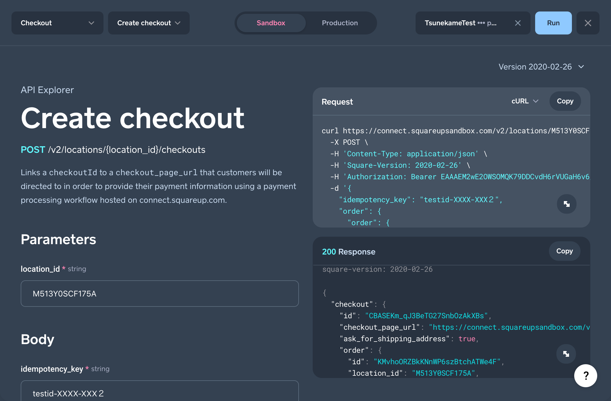Square Checkout APIを使ってみる #square - Qiita