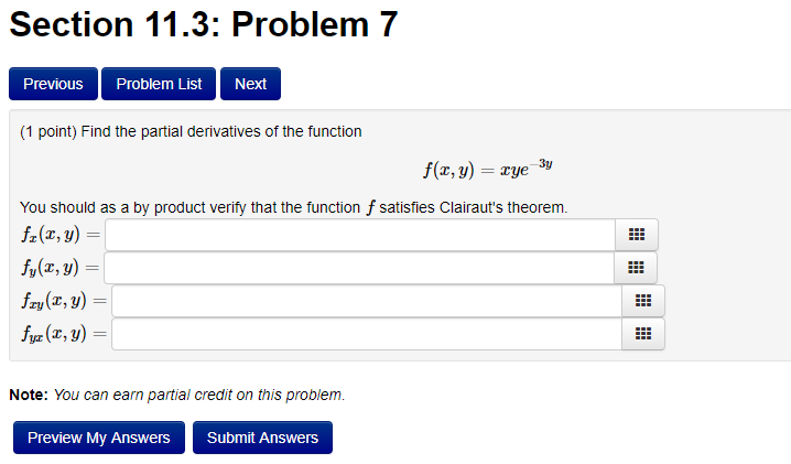 Solved Section 11.3: Problem7 PreviouS Problem List Next (1 | Chegg.com