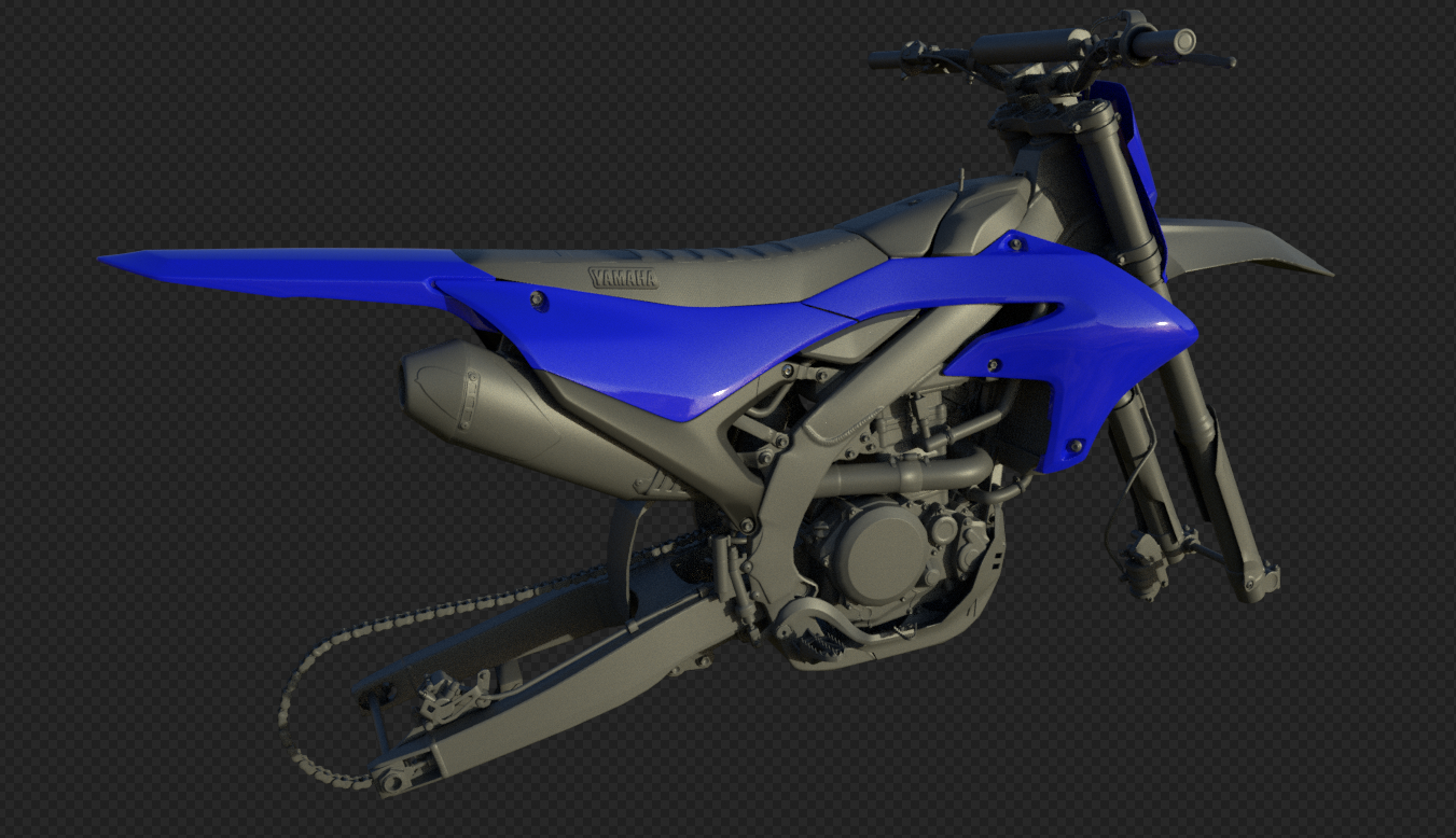 2026 YZF 450 Plastics with Cycra Stadium Front Number Plate - MX Simulator