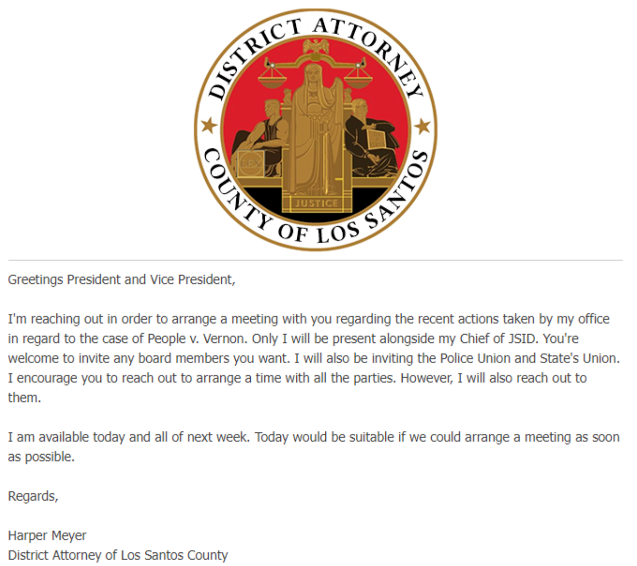 [LSSD] ASSOCIATION FOR LOS SANTOS DEPUTY SHERIFFS STATEMENT FOLLOWING ...