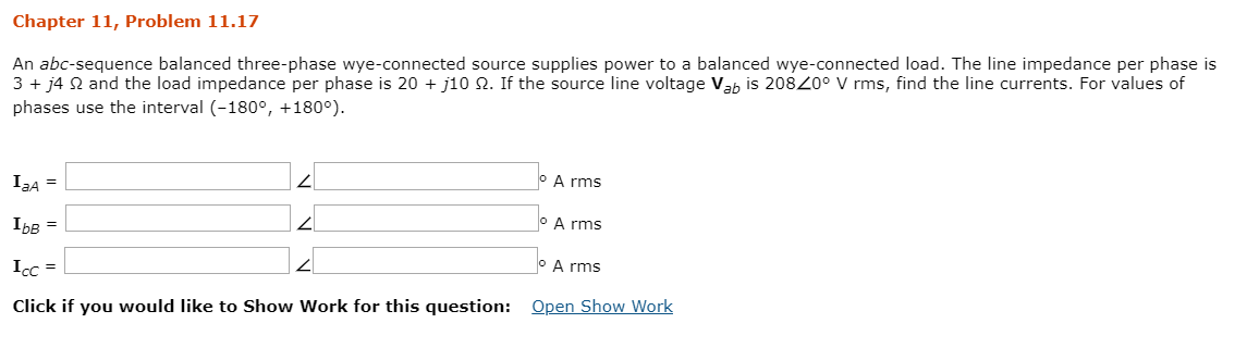Solved Chapter 11, Problem 11.17 An abc-sequence balanced | Chegg.com
