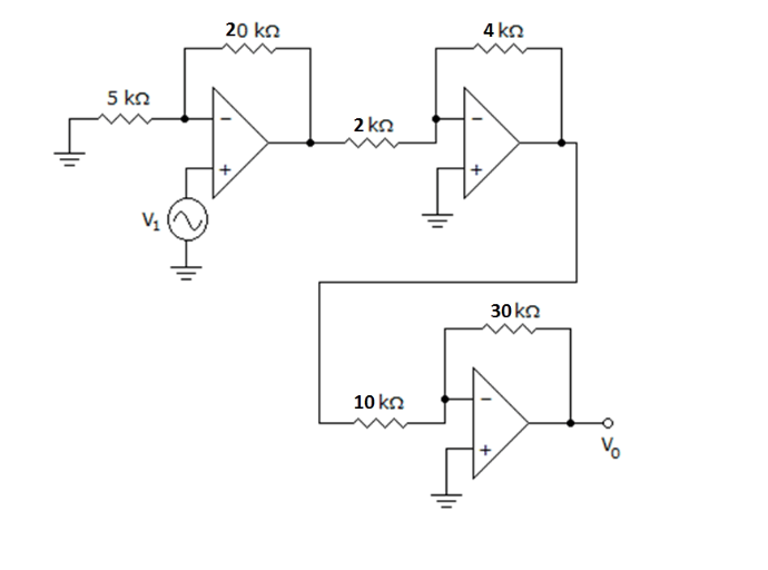 Solved Calculate the input voltage (V1) if the final output | Chegg.com