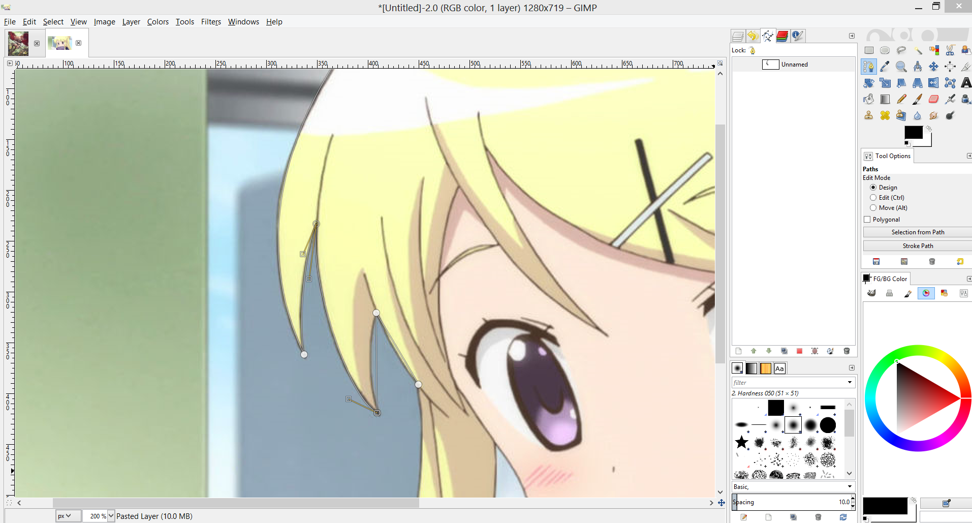 Removing the background from an anime edit. : r/GIMP