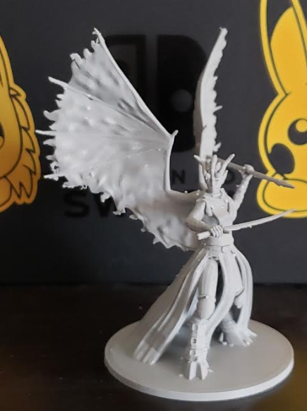 My first D&D mini that isn't medium sized. Zariel, printed at 0.12mm ...