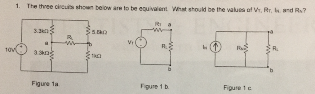 Solved 1. The three circuits shown below a to be equivalent. | Chegg.com